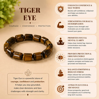 Tiger Eye Cylinder Bracelet – Confidence & Courage – WorldOfOorja